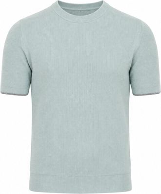Ted Baker Voisin Mixed Ribbed Green T-shirt