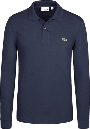 Lacoste Langarm-Poloshirt mit Krokodil-Aufnäher, Classic Fit in