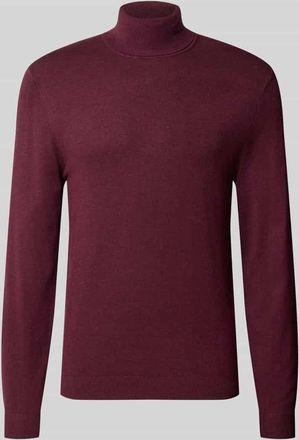 Mc Neal Slim Fit Rollkragenpullover aus Viskose-Mix mit Rippb&uuml;ndchen