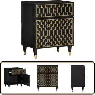 vidaXL Nachttisch 50x33x60 cm Massivholz Mango - Nachttisch - Mangoholz - Wohnzimmer - Schlafzimmerschr&auml;nke - Vintage Stil