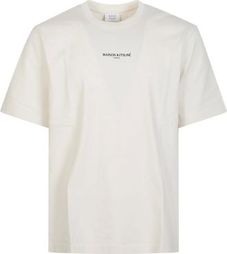 Maison Kitsun&eacute; Homme, Tops, Beige, Taille: S Paris Comfort T-Shirt