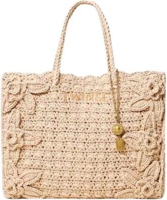 Twinset Femme, Sacs, Beige, Taille: ONE Size Bohemienne Shopper