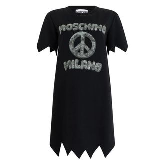 Moschino Damen, Kleider, Schwarzk, SGr&ouml;&szlig;e
