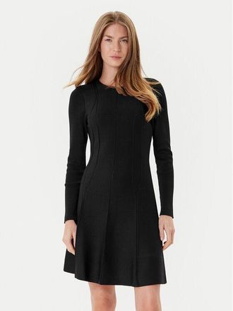 Twin-Set Strickkleid 252TP3640 Schwarz Slim Fit