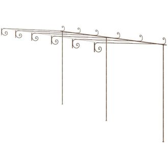 vidaXL Vidaxl - Pergola de jardin Marron antique 6x3x2,5 m Fer