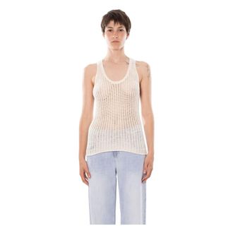 Cycle Nia Strick-Tanktop - - Tops - Damen - Wei&szlig; - S