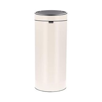 Brabantia Touch Bin 30L - Großer Mülleimer für die Küche - Soft-Touch-Öffnung - Entnehmbarer Inneneimer - Rutschfest - Einfaches Recycling - Inklusive Müllbeute