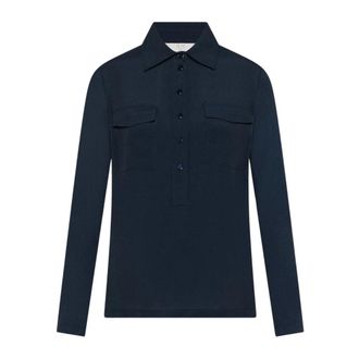 Seventy Langarm-Poloshirt - - Tops - Damen - Blau - XS