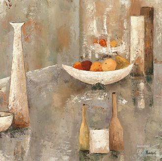 International Graphics Kunstdruck von Veronique Mansart Reflet de fruits quadratisch 30 x 30 Stillleben modern junge Kunst Poster