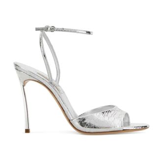 Casadei Femme, Chaussures, Gris, Taille: 41 EU Sandales &agrave; talons en cuir 110 mm
