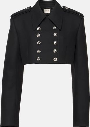Khaite Cropped-Jacke Leara aus einem Wollgemisch