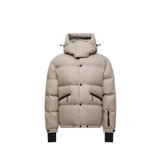 Moncler Moncler Krun Hooded Wool Insulated Ski Jacket, Men, Beige, Size: 4