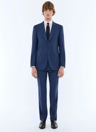 Fursac Costume ajust&eacute; en toile de laine unie - Taille 44 - Homme