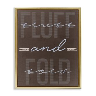 Stupell Industries Fluff and Fold Leinwandbild, gerahmt, Design von Marcus Prime, 78 x 63 cm, Braun