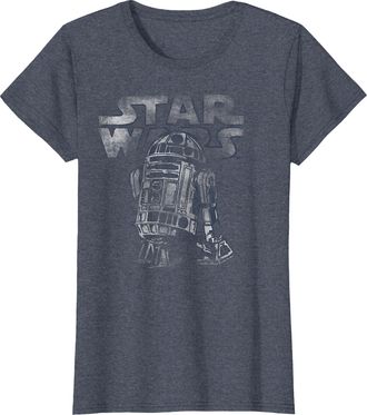 Star Wars R2-D2 Turning Faded Logo T-Shirt