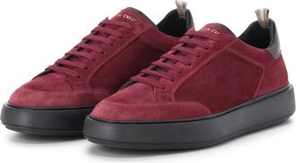 Officine Creative Low-Top Sneaker - Sneaker Sequel aus Veloursleder - Gr. 41,5 (EU) - in Rot - f&uuml;r Damen