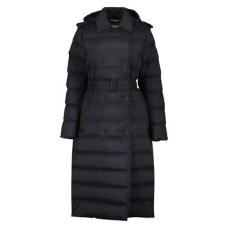 Burberry Lange Nylon Steppjacke - - Coats - Damen - Schwarzk - XS