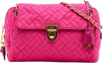 Prada Sac bandouli&egrave;re matelass&eacute; en nylon Pre-owned - Femme - Pre-owned - Rose - Taille: ONE Size