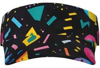 Generic Pare-soleil r&eacute;glable de protection UV pour homme et femme, Ann&eacute;es 80 Noir 1, Taille unique