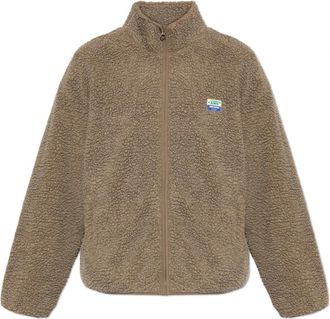 American Vintage Homme, Vestes, Beige, Taille: XL Fleece SweaT-shirt avec Col Montant