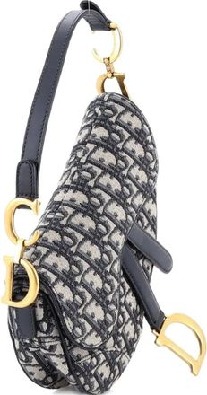 Dior Saddle Handbag Oblique Canvas Mini shoulder bag - Blau