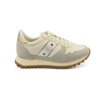 Blauer Stilvolle Creme Jacke - - Shoes - Damen - Beige - 37 EU