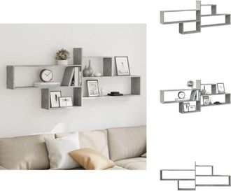 vidaXL Wandregal Betongrau 167,5x18x68 cm Holzwerkstoff - Wandregal - Wandregale - Schweberegal - Hängeregal