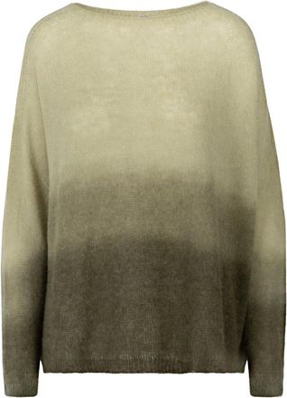 Bomboogie Femme, Pulls, Vert, Taille: 42 FR Pull Oversize Sans Couture en M&eacute;lange dAlpaga avec Imprim&eacute;