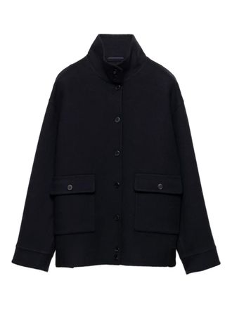 Prada veste boutonn&eacute;e &agrave; design r&eacute;versible - Bleu