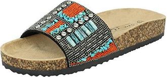 Spot On Mules &agrave; perles pour femme, Noir, 39 EU