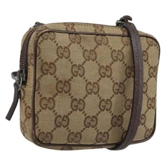 Gucci Sac bandouli&egrave;re GG Canvas Vintage Pre-owned - Femme - Pre-owned - Beige - Taille: ONE Size