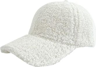 Generic Casquette de baseball dhiver en laine dagneau pour hommes et femmes, chapeaux de sport chauds pour lhiver, les voyages, les voyages et le houblon, bla