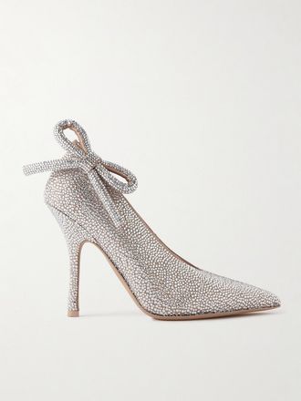 Valentino Garavani Pumps Aus Satin Mit Kristallen - Pink