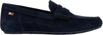 Tommy Hilfiger Mocassins daim &agrave; logo drapeau en cuir