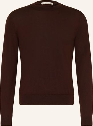 Fioroni Cashmere Fioroni Pullover Aus Merinowolle rot