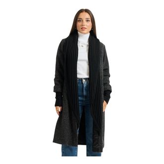 Alessia Santi Femme, Manteaux, Noir, Taille: 42 FR Manteau en laine avec revers
