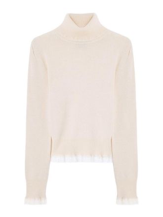 Ganni Pull Col Rond - Cr&egrave;me