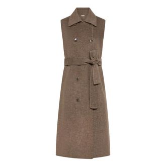 Seventy Lange Weste aus Wollmischgewebe- Double-Face - - Jackets - Damen - Braun - XS