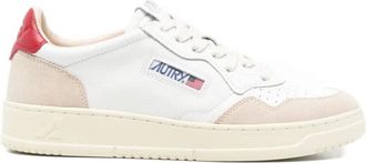 Autry Homme, Chaussures, Blanc, Taille: 43 EU Baskets Medalist Low en Cuir et Daim