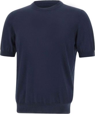 Gran Sasso Homme, Pulls, Bleu, Taille: L Crew Tricots