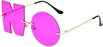 Generic Lunettes de soleil irr&eacute;guli&egrave;res tendance - Lunettes de soleil irr&eacute;guli&egrave;res sans monture | Femmes &agrave; la mode | Lettre d&eacute;t&eacute; 2023 Lunettes de soleil confo