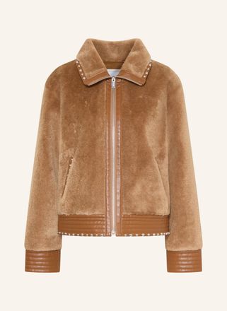 Rino&Pelle Rino & Pelle Kunstfell-Jacke Danisha Mit Nieten braun
