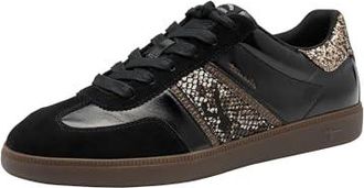 Tamaris Baskets Basses pour Femme, Semelle int&eacute;rieure Amovible, Black Snake., 37 EU