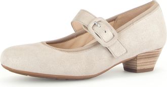 Gabor Damen Riemchen Pumps, Frauen Absatzschuhe,Komfortable Mehrweite (H),festlich,Oktoberfest,Dirndl,Wiesn,high Heels,Muschel,37.5 EU / 4.5 UK