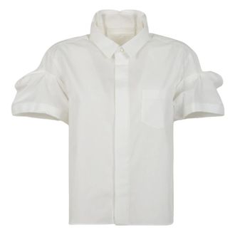 sacai Femme, Blouses et Chemises, Blanc, Taille: 36 FR Chemise Popeline
