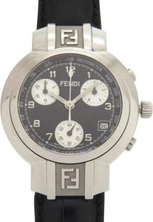 Fendi Pre-owned Horology Chronograph - Femme - Pre-owned - Noir - Taille: ONE Size