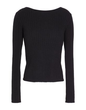 8 by YOOX RIB-KNIT OPEN BACK CREWNECK SWEATER