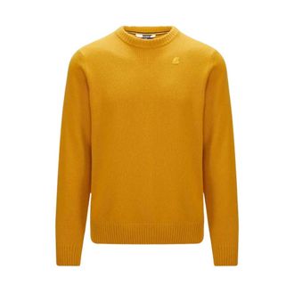 K-Way Rundhals-Strickware - - Knitwear - Herren - Gelb - 2XL