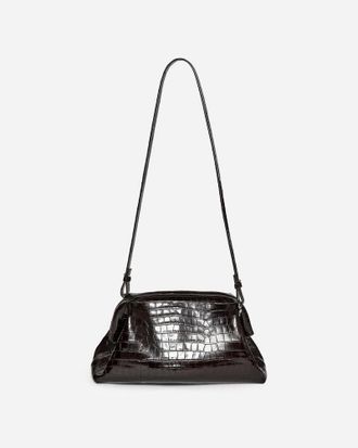 Arket Clutch Mit Krokodilpr&auml;gung -Braun