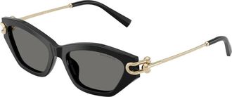 Tiffany & Co. Femme, Accessoires, Noir, Taille: 53 MM Lunettes de soleil &eacute;l&eacute;gantes en noir